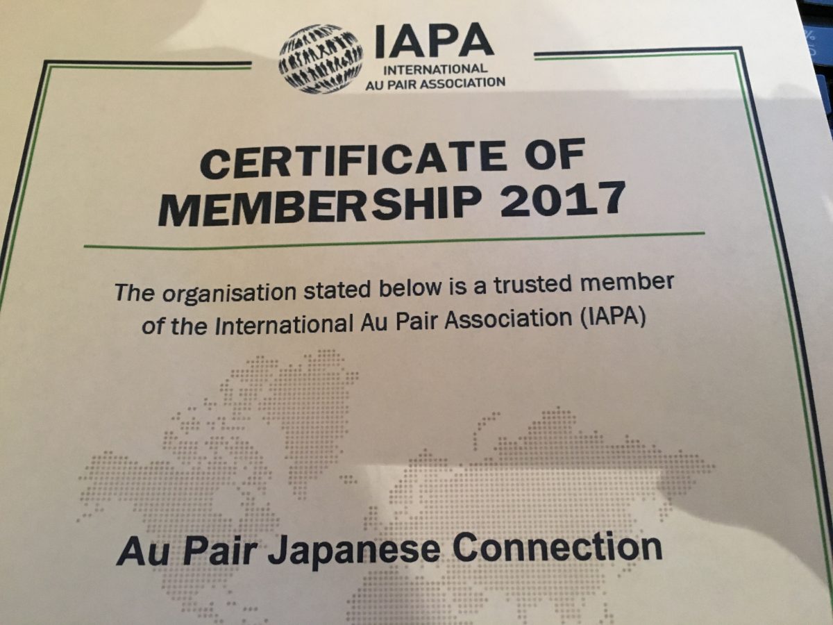 Au Pair Japanese Connection is now member of IAPA | Finding a Japanese ...